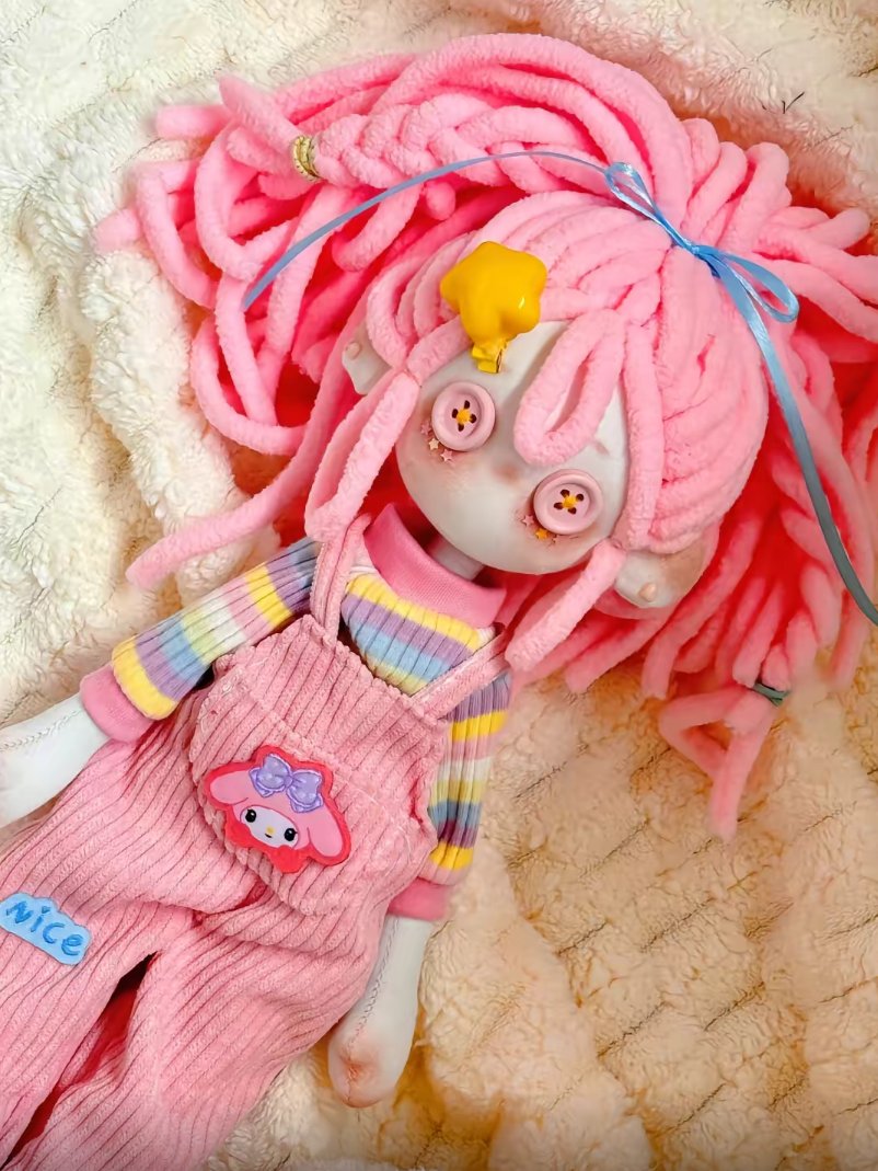 Handmade Button Eyes Dolls – Unique & Adorable Companions🧸