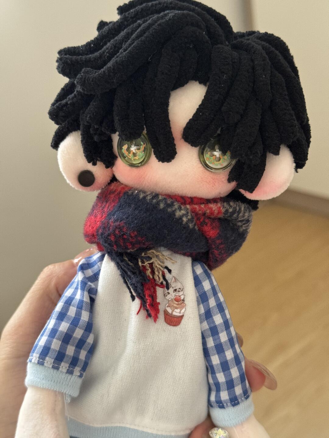 Black Haired Boys - Handmade Button eyes Doll – Button Eyes Dolls